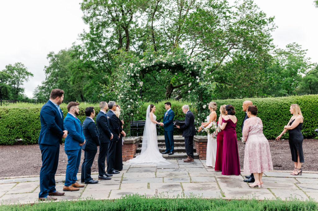 Rainy and Romantic Conservatory Garden Wedding in New York