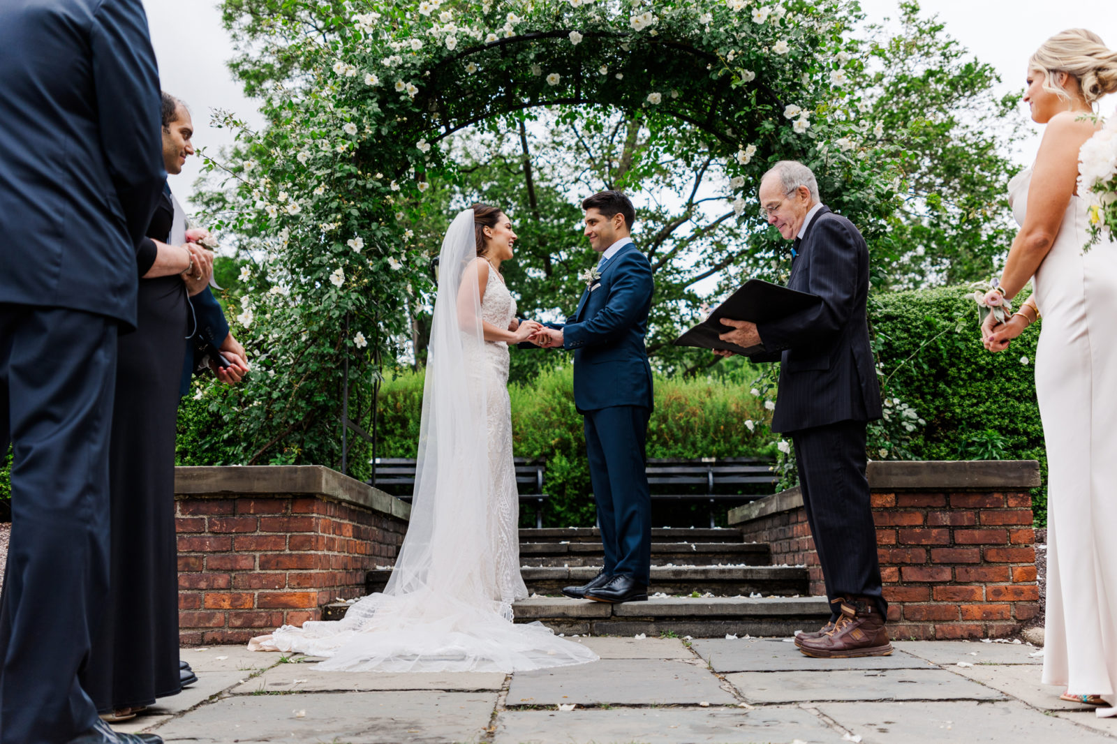 Rainy and Romantic Conservatory Garden Wedding in New York