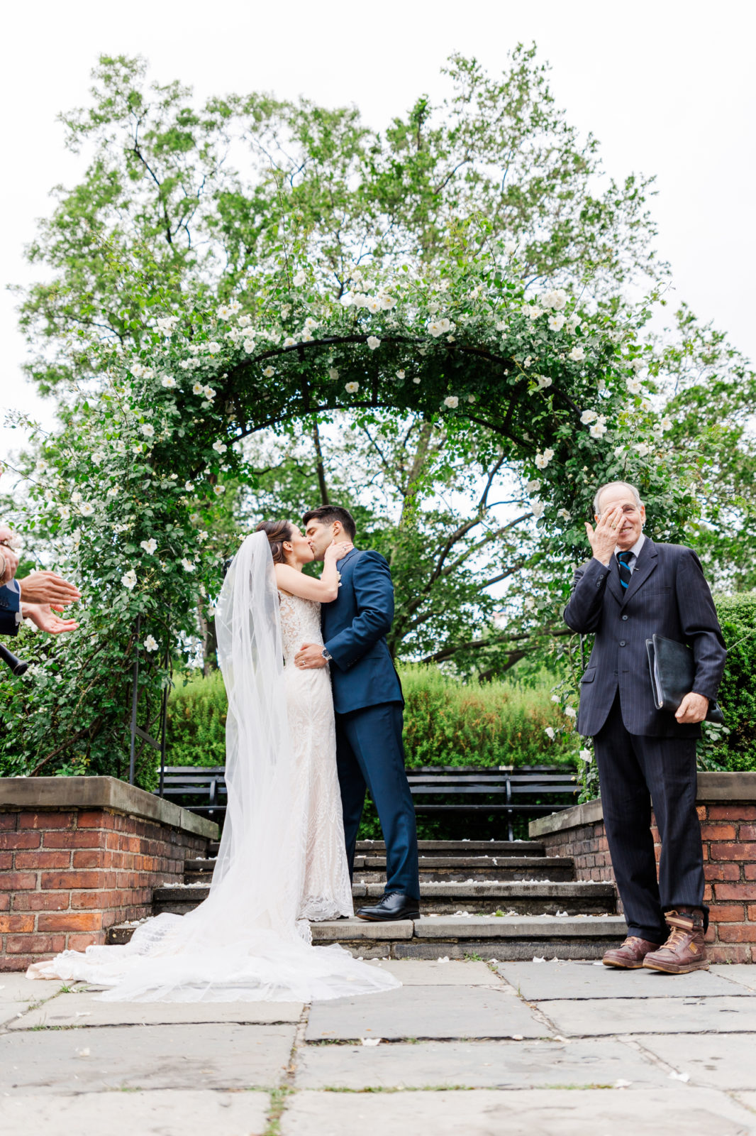 Rainy and Romantic Conservatory Garden Wedding in New York