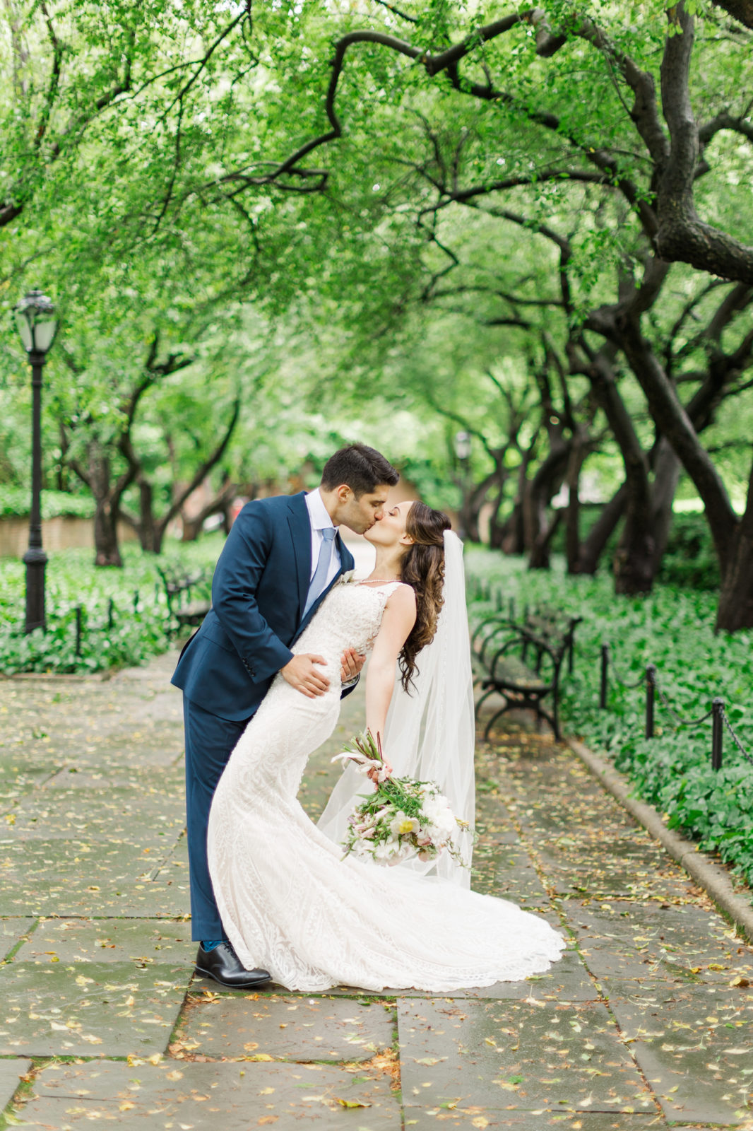 Rainy and Romantic Conservatory Garden Wedding in New York
