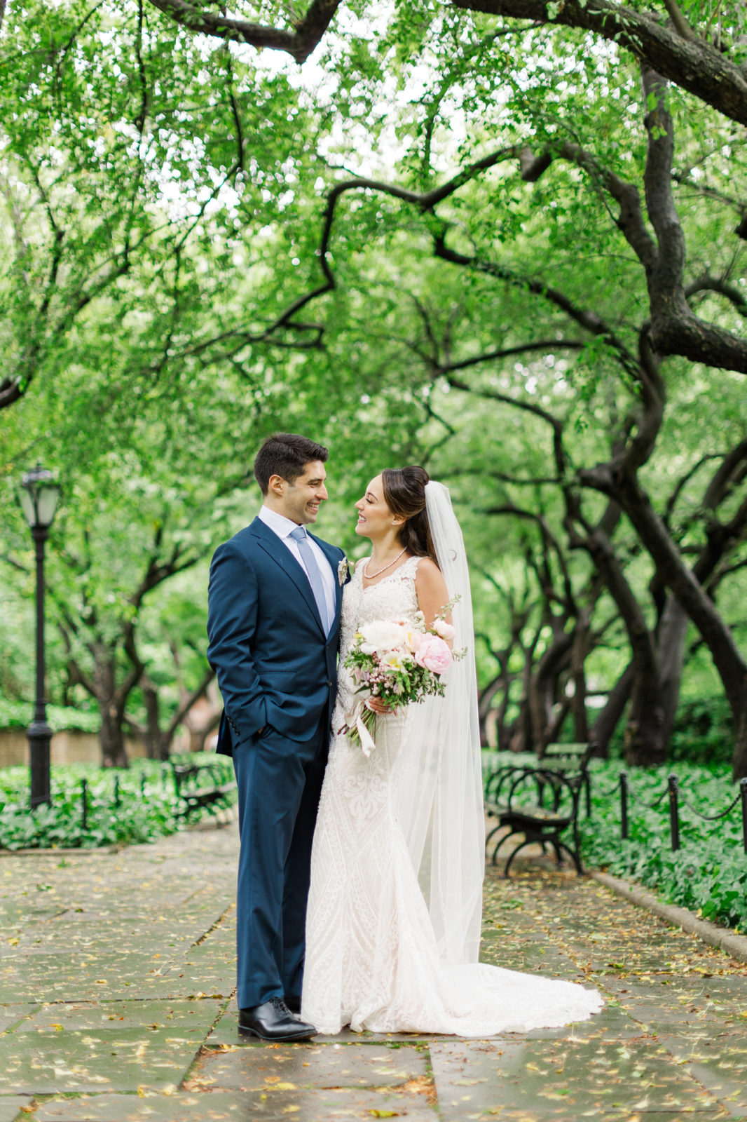 Rainy and Romantic Conservatory Garden Wedding in New York