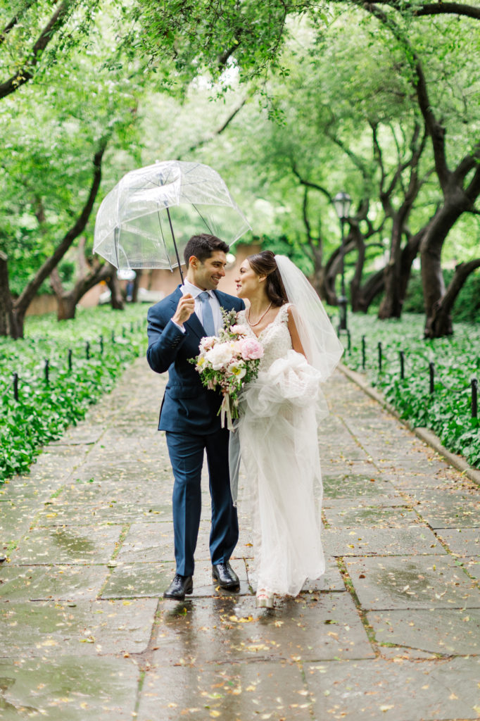 Rainy and Romantic Conservatory Garden Wedding in New York