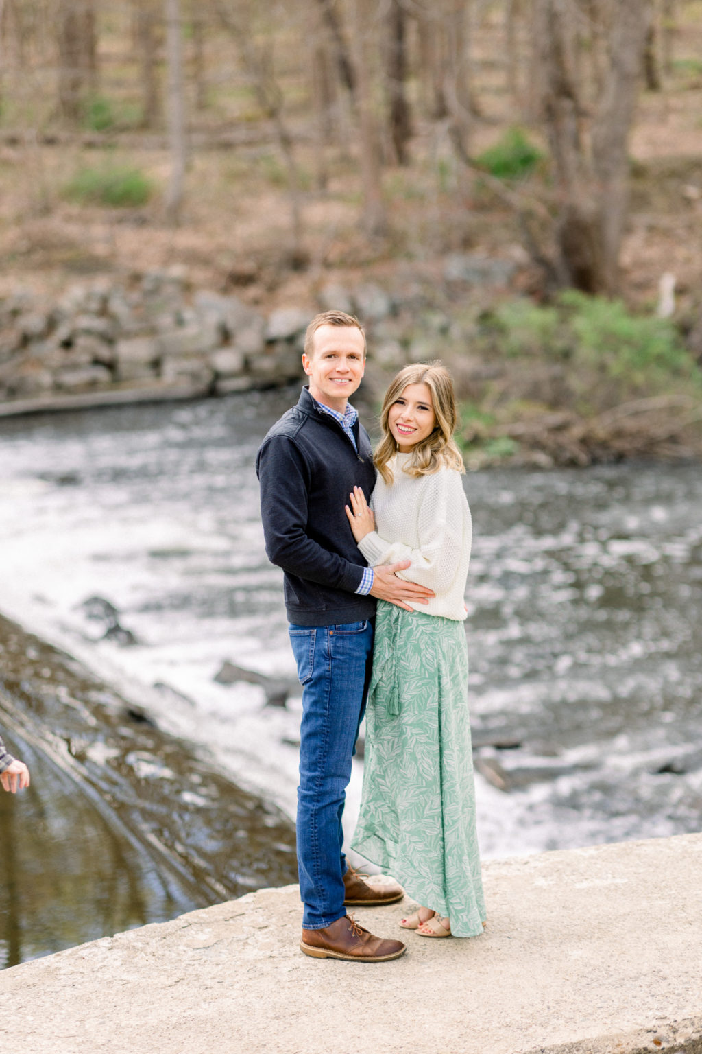 Romantic Spring Waterloo Village Engagement Photos in NJ