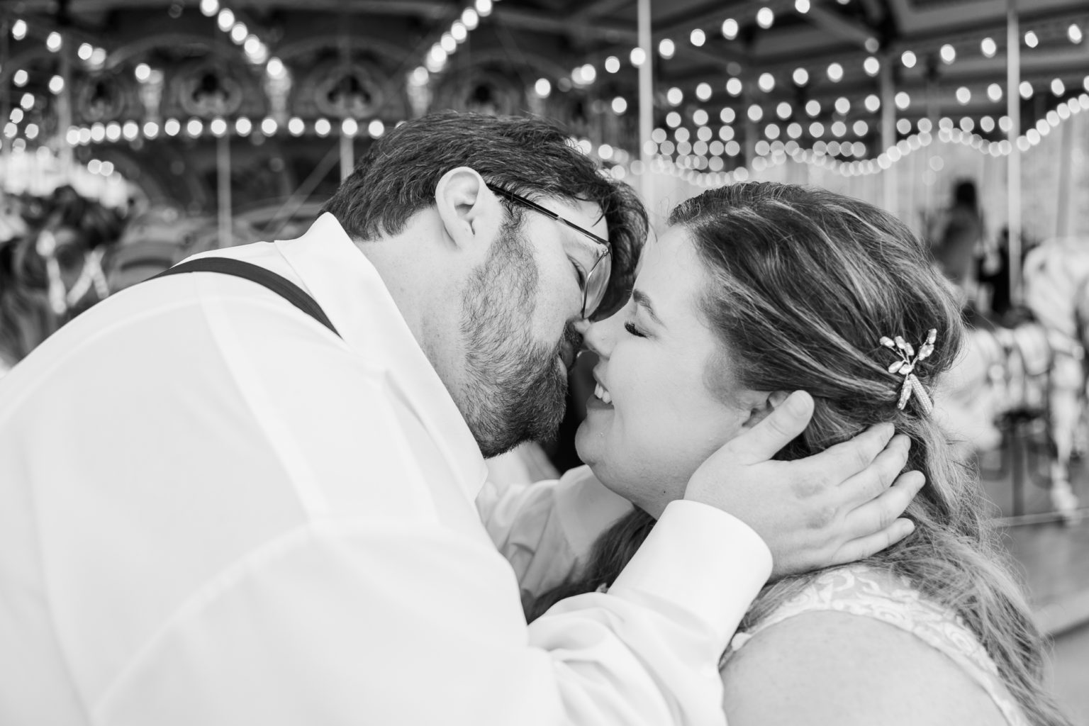 Fairytale Springtime Jane's Carousel Wedding in the Rain