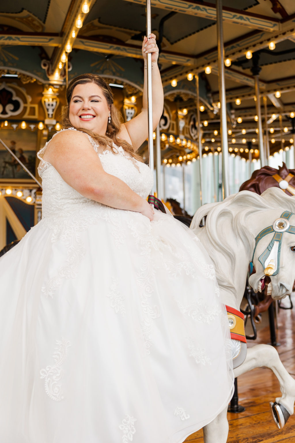 Fairytale Springtime Jane's Carousel Wedding in the Rain