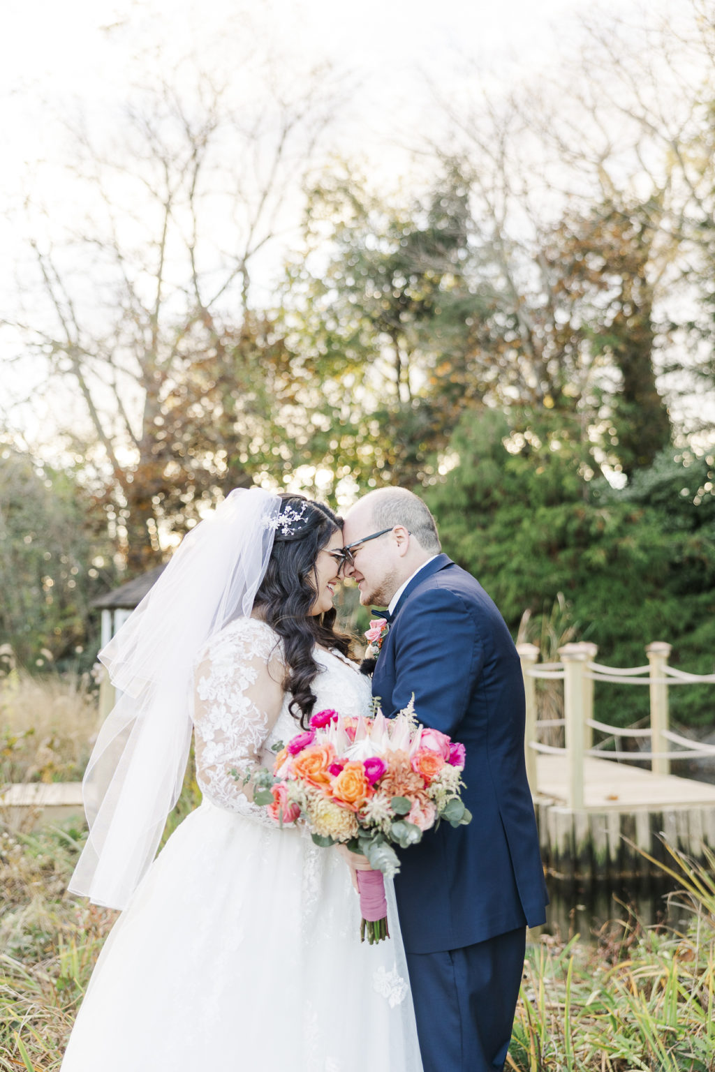 Lovely and Fun Fall Vineyards at Aquebogue Wedding