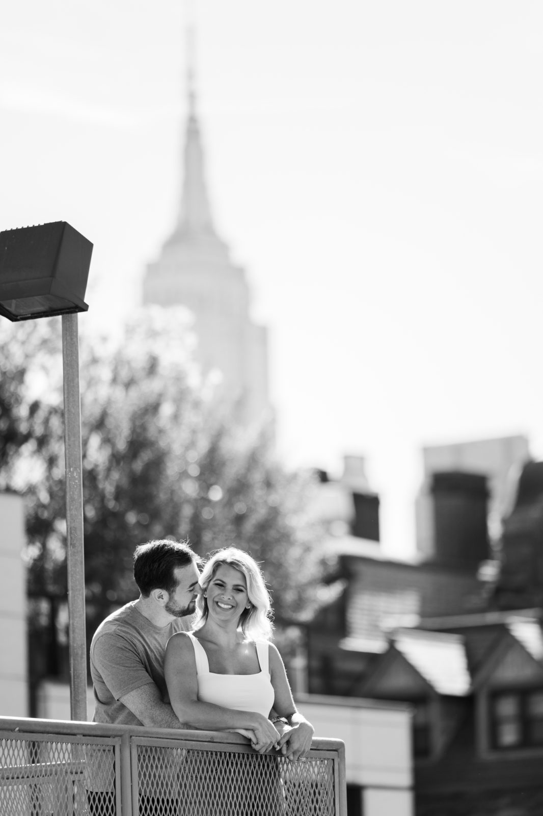 Romantic High Line Engagement Shoot on Sunny Summer Day