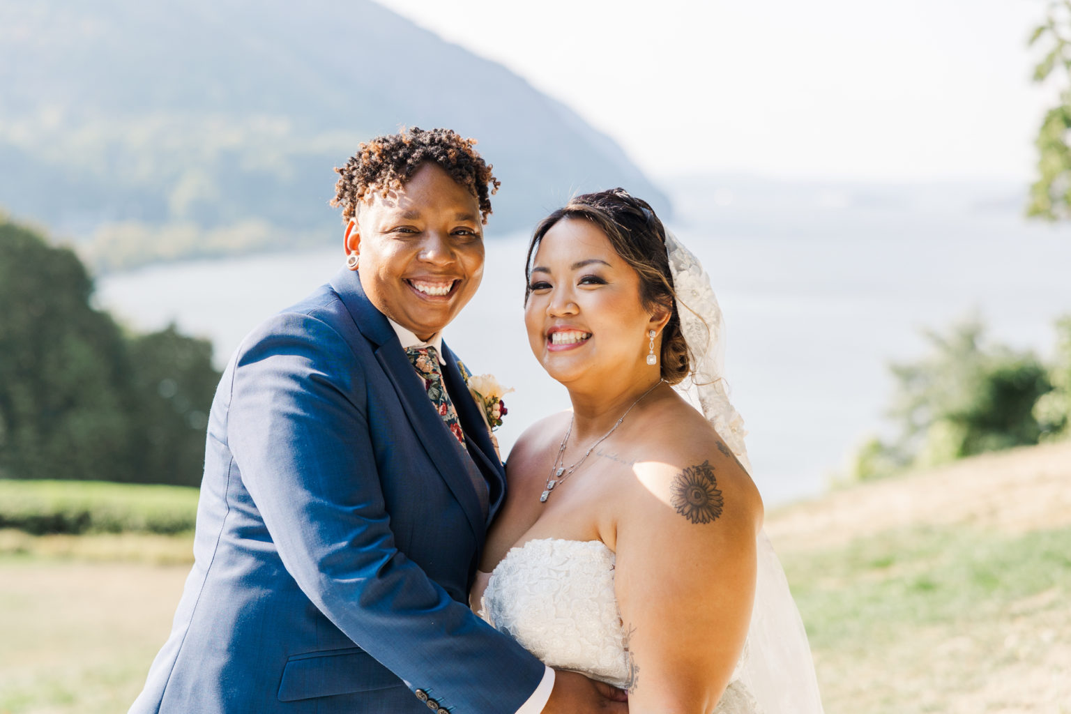 Sunny Summer Thayer Hotel Wedding with Outdoor Ceremony