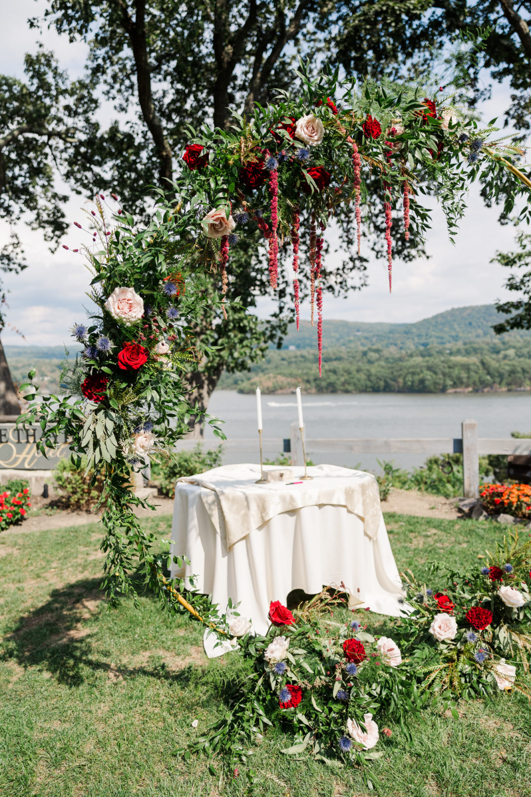 Sunny Summer Thayer Hotel Wedding with Outdoor Ceremony