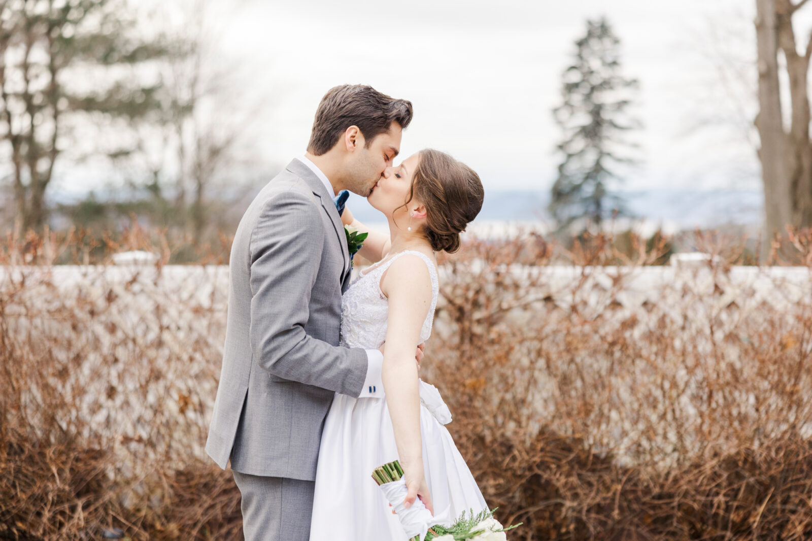 Lovely Indoor Winter Briarcliff Manor Wedding
