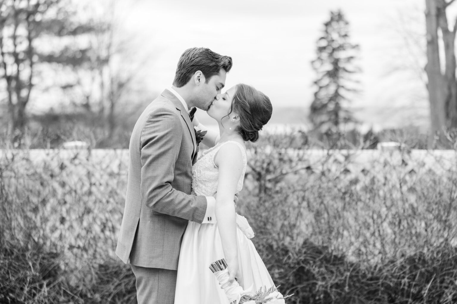 Lovely Indoor Winter Briarcliff Manor Wedding