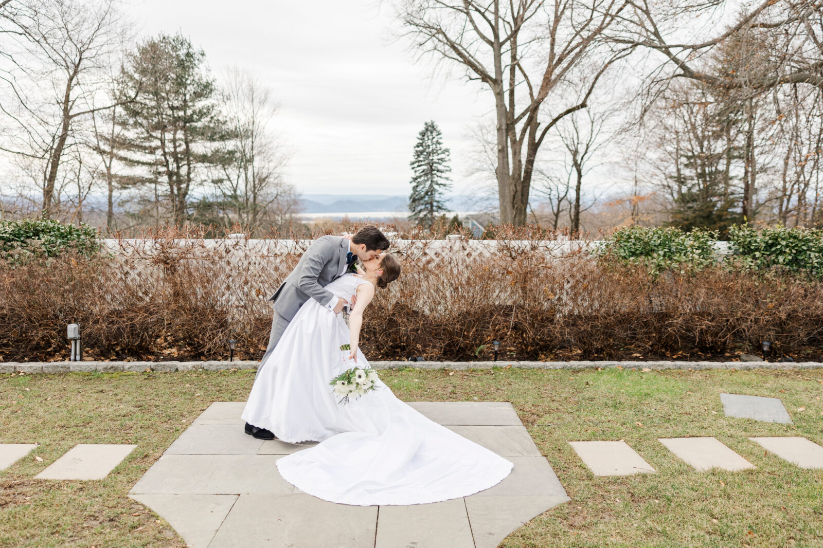 Lovely Indoor Winter Briarcliff Manor Wedding