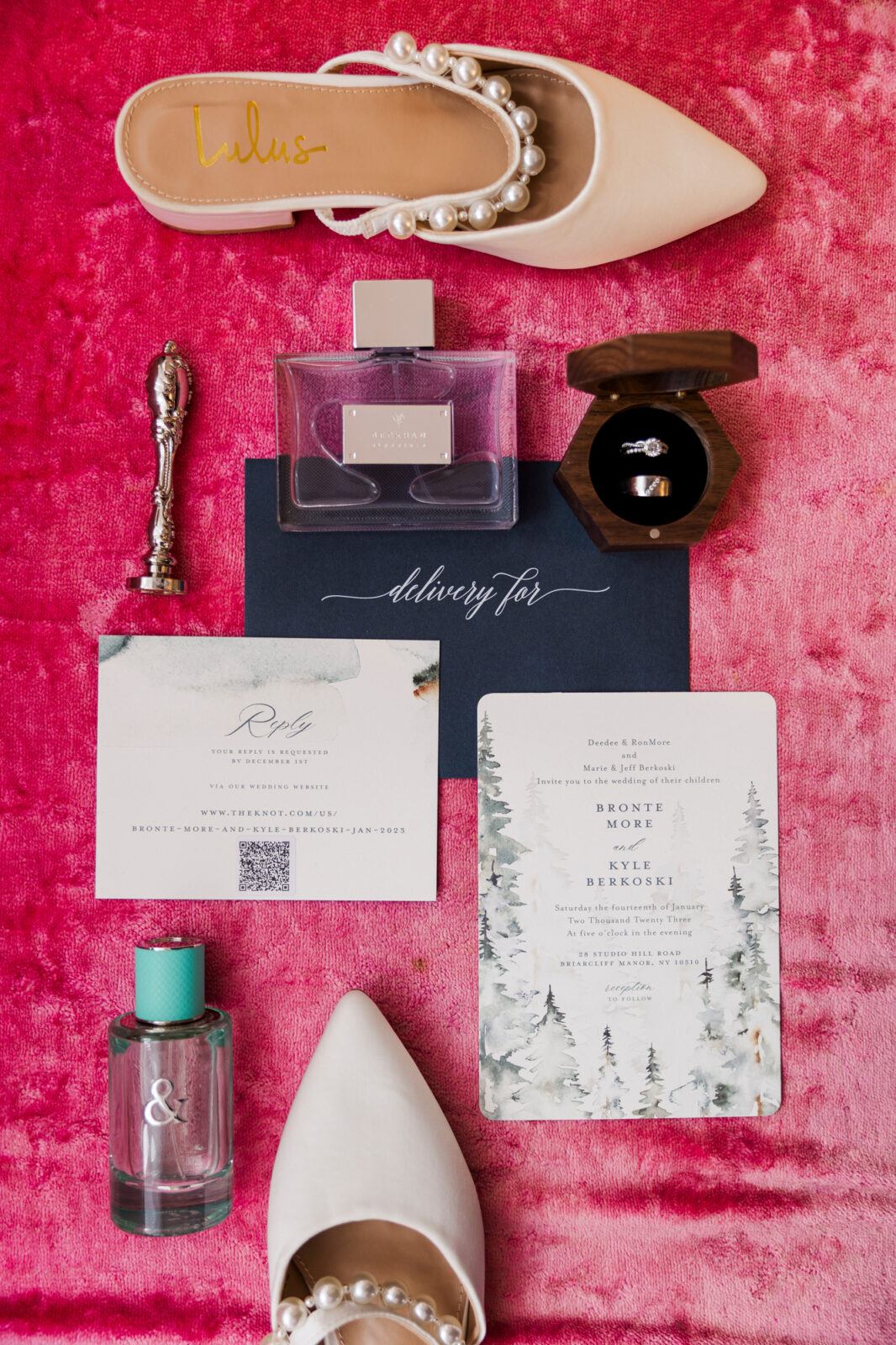 Lovely Indoor Winter Briarcliff Manor Wedding