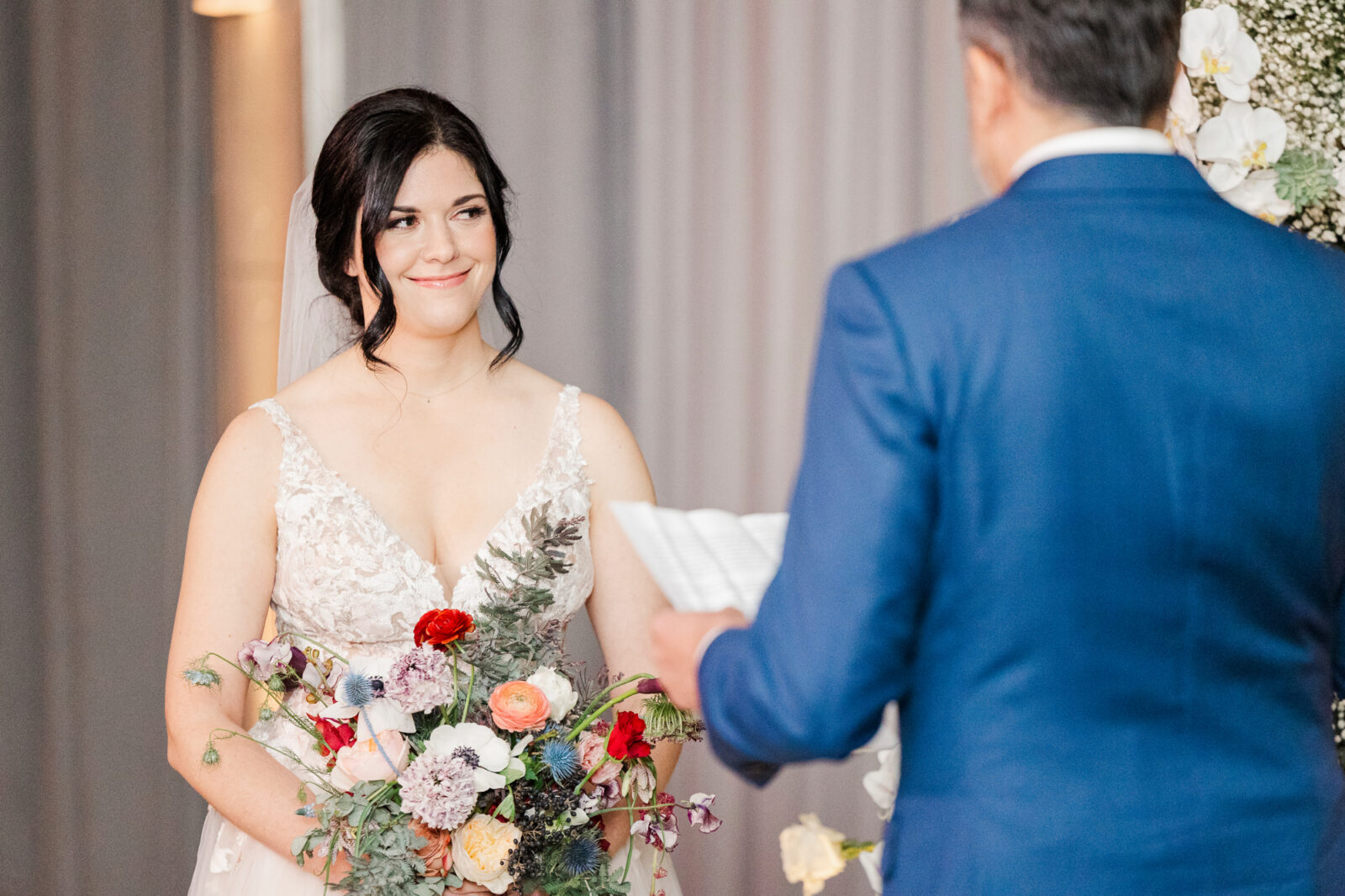 Lovely Indoor Ceremony for Wedding at the Ravel Hotel