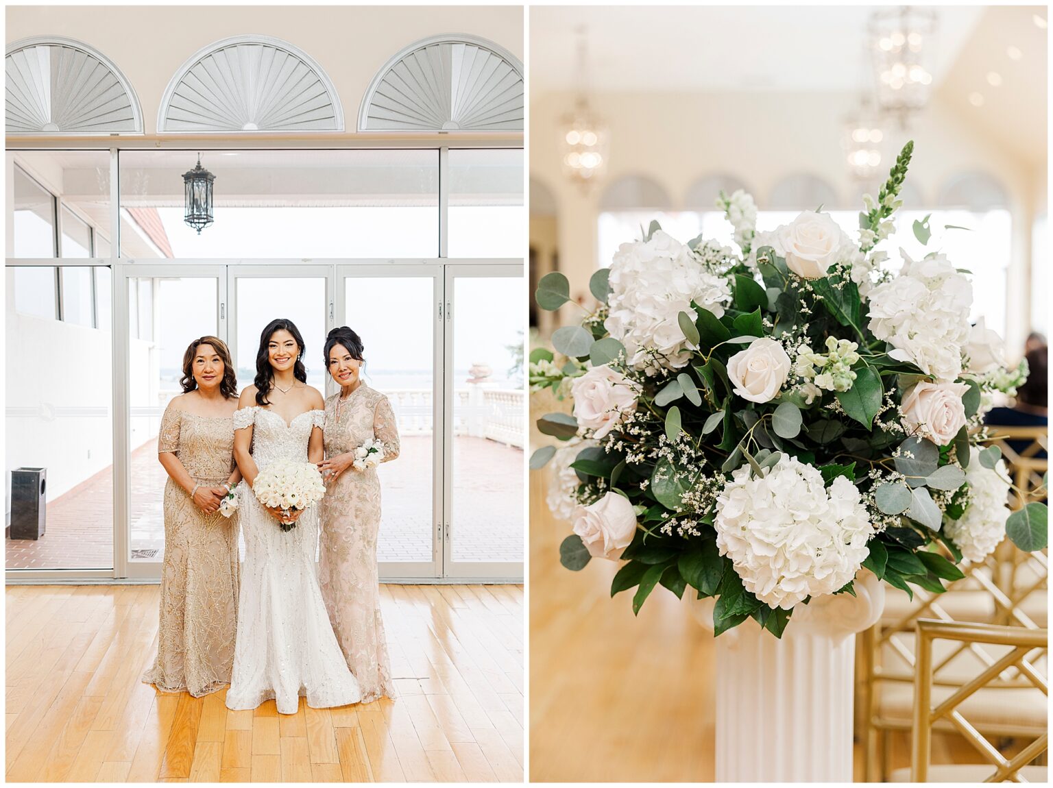 Gorgeous Surf Club on the Sound Wedding with Indoor Ceremony