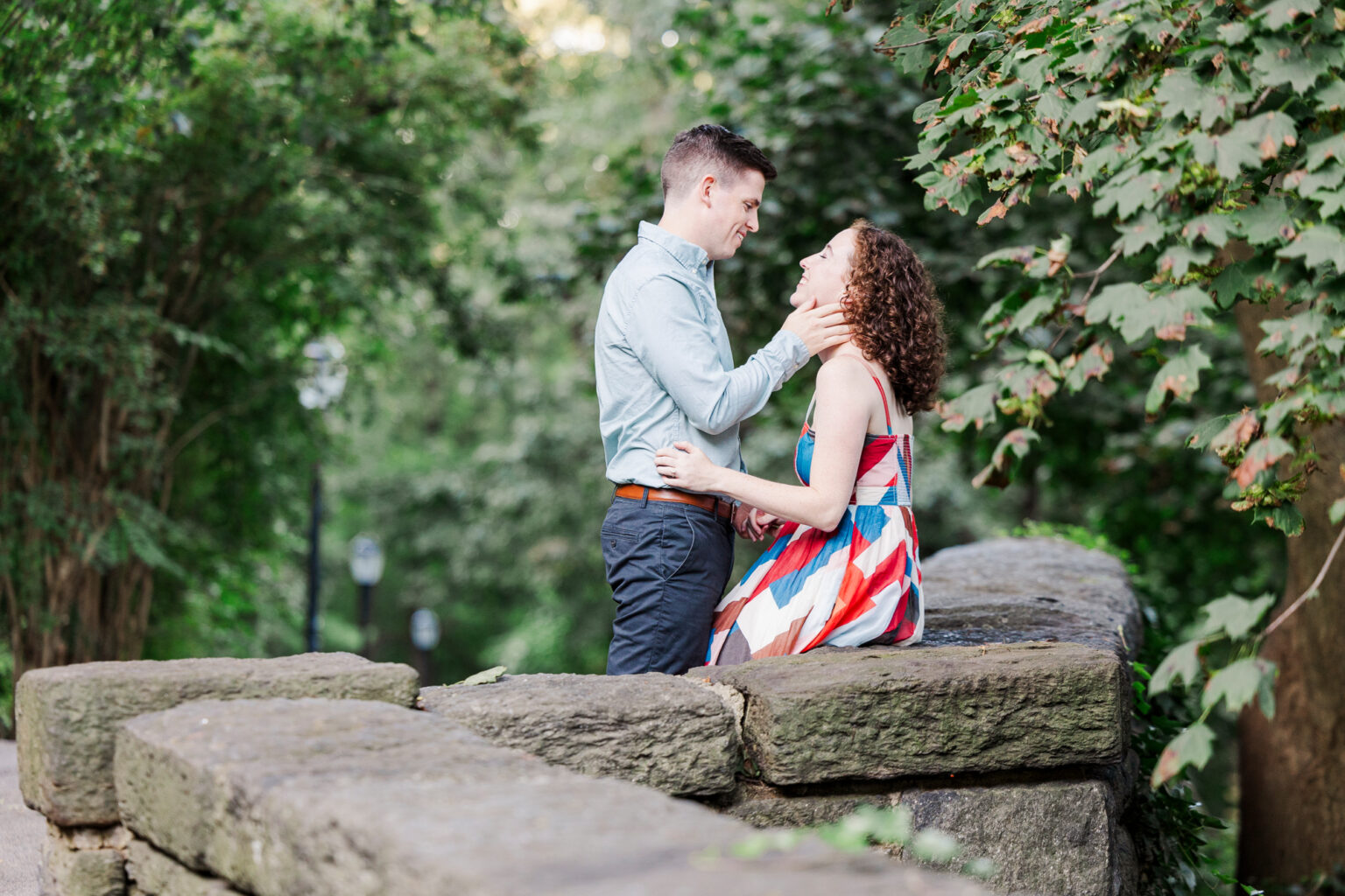 Romantic Fort Tryon Park Engagement Photography