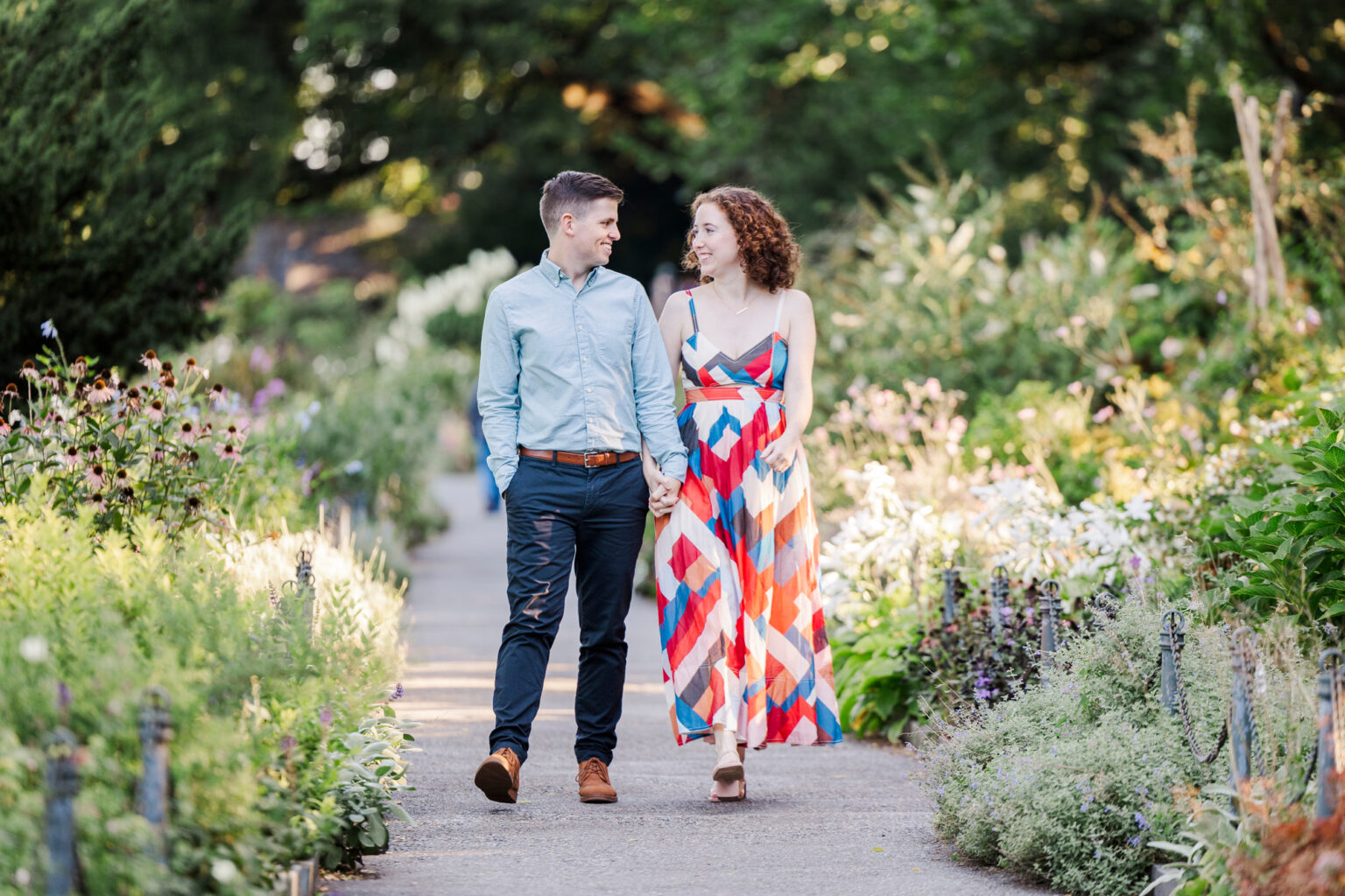 Romantic Fort Tryon Park Engagement Photography