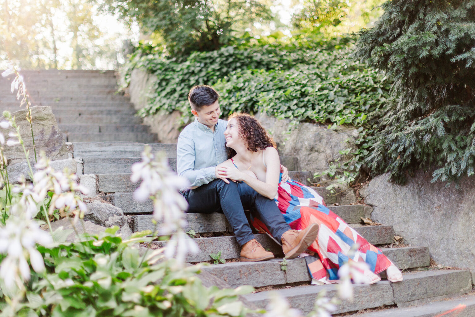 Romantic Fort Tryon Park Engagement Photography