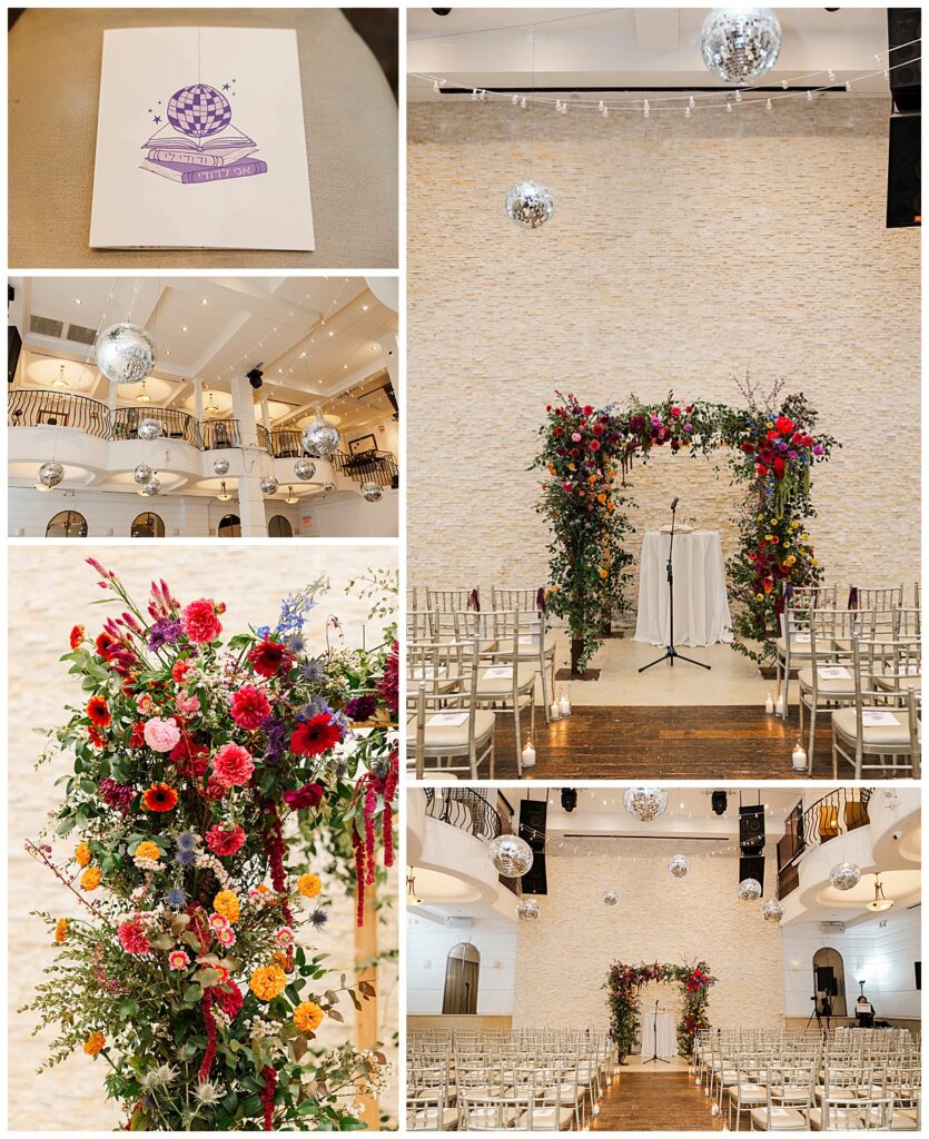 LGBTQ Disco-Chic Renaissance Event Hall Wedding in New York