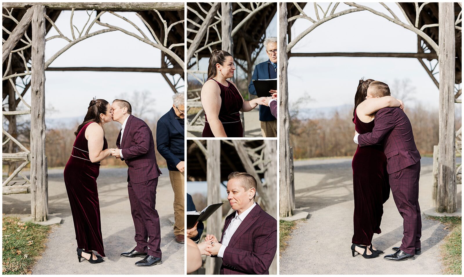 Beautiful Poet's Walk Park Elopement Photography with Foliage