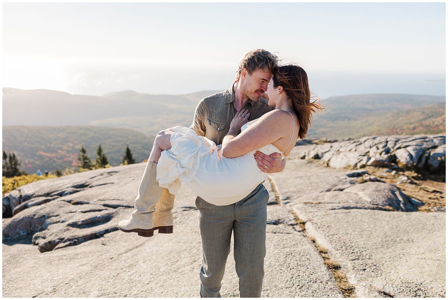 Acadia Elopement at Schooner Head and Beehive Trail