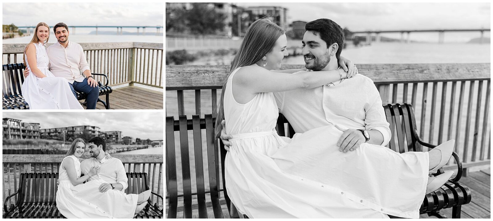 Tarrytown Engagement Photos at Scenic Hudson Riverwalk Park