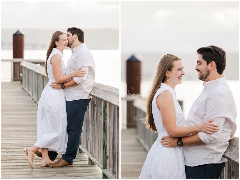Tarrytown Engagement Photos at Scenic Hudson Riverwalk Park