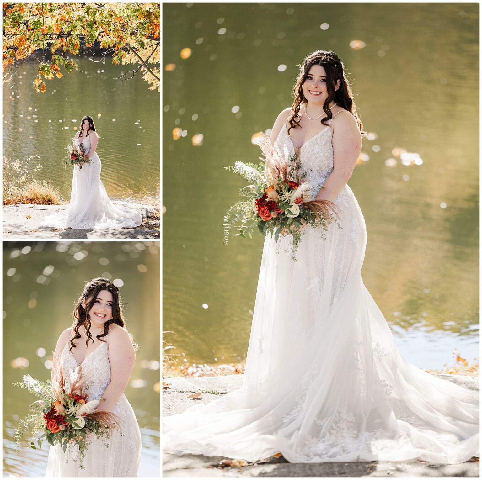 Fall Perona Farms Wedding at the Refinery with Foliage