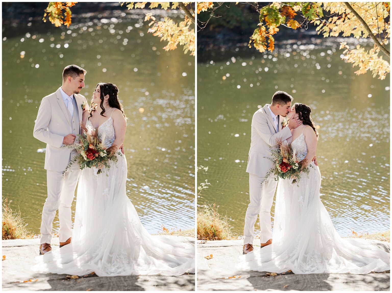 Fall Perona Farms Wedding at the Refinery with Foliage