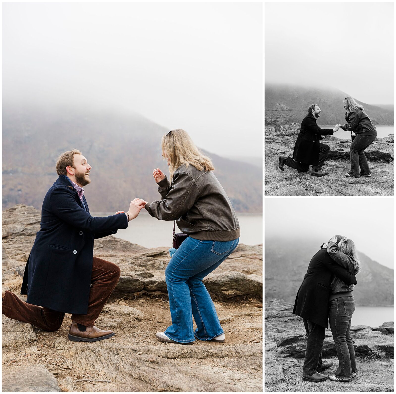 Surprise Cold Spring Proposal Photos on a Hike