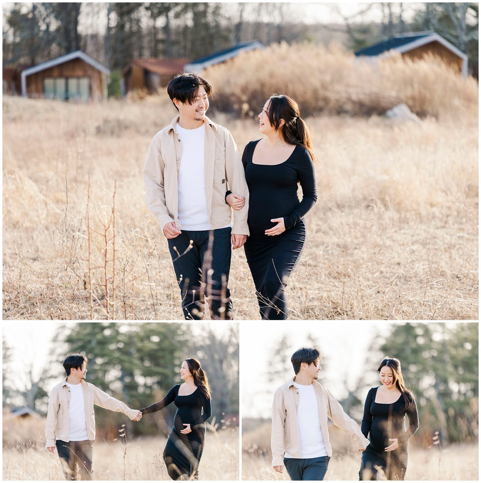Serene Springtime Wildflower Farms Maternity Photos