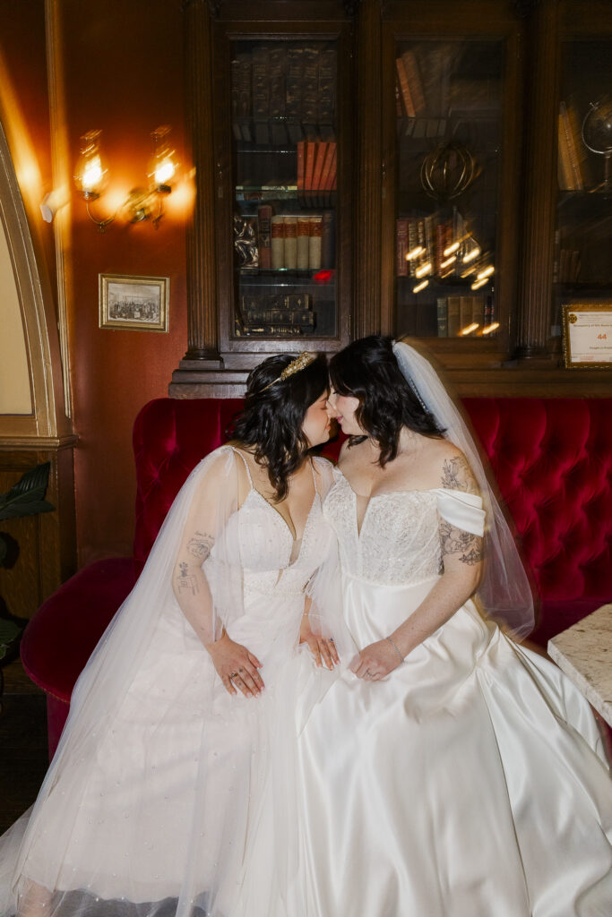 Rainy LGBTQ Wedding Photos at The Inn at Saratoga