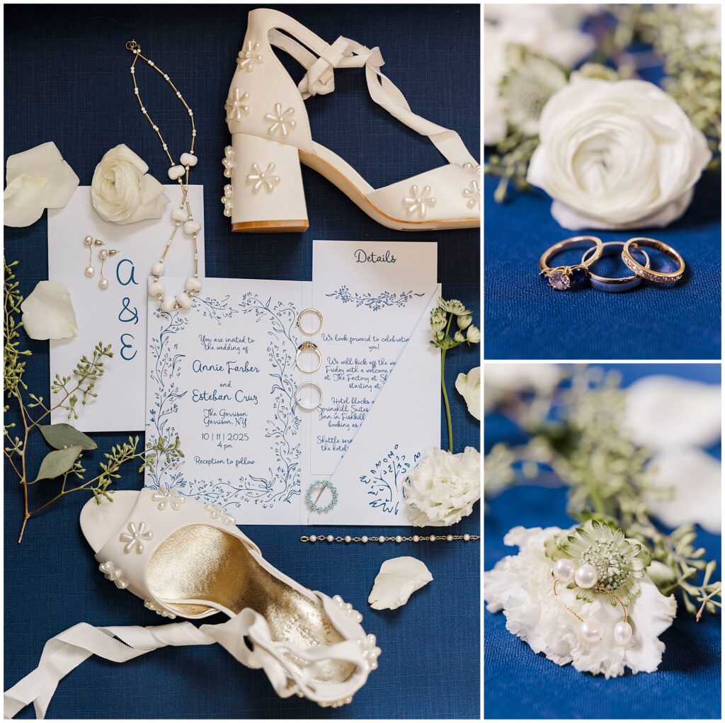 October Wedding at The Garrison with Fall Foliage and Rain